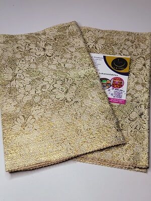 Ajoke Gele – Champagne Gold – lukaminfabrics